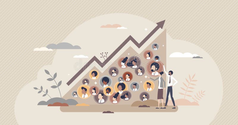 Community Growth and Social Labor Count Increase Graph Tiny Person ...