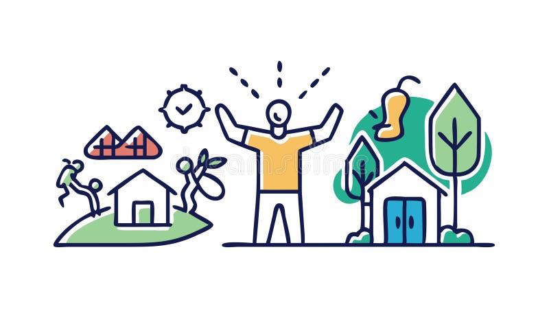 Community Harmony and Development, Symbolizing Shared Growth, Vector ...