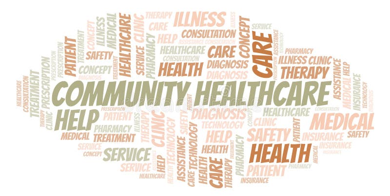 Community Healthcare Word Cloud. Stock Illustration - Illustration of ...