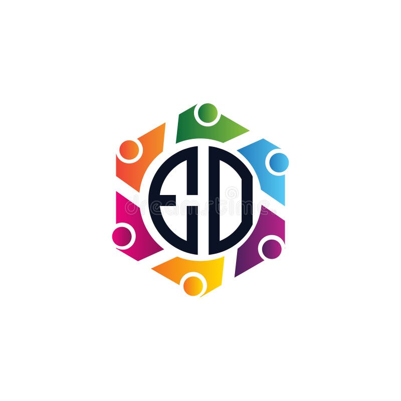 Community Hexagon Initial Letters EO Logo Stock Vector - Illustration ...