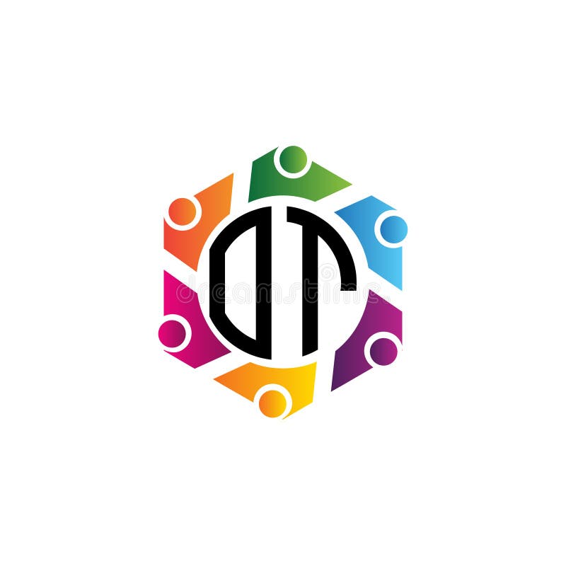 Community Hexagon Initial Letters OT Logo Stock Vector - Illustration ...