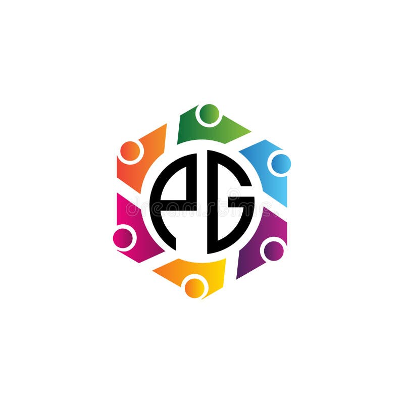 Community Hexagon Initial Letters PG Logo Stock Vector - Illustration ...
