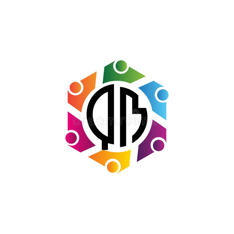 Community Hexagon Initial Letters QM Logo Stock Vector - Illustration ...