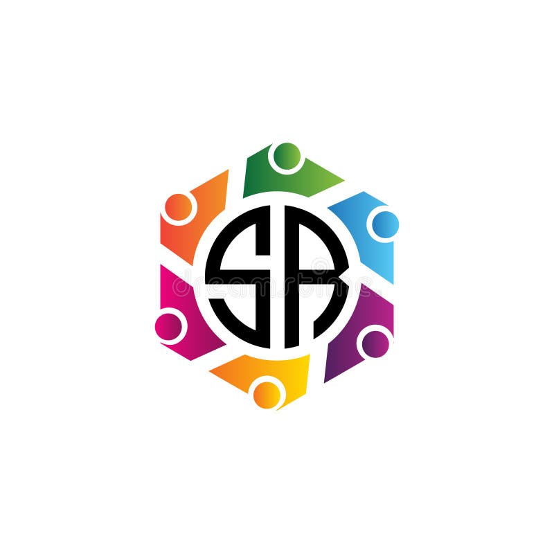 Community Hexagon Initial Letters SR Logo Stock Vector - Illustration ...