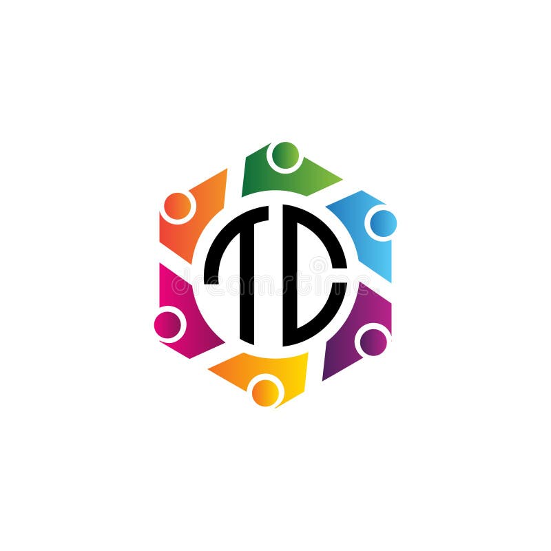 Community Hexagon Initial Letters TC Logo Stock Vector - Illustration ...