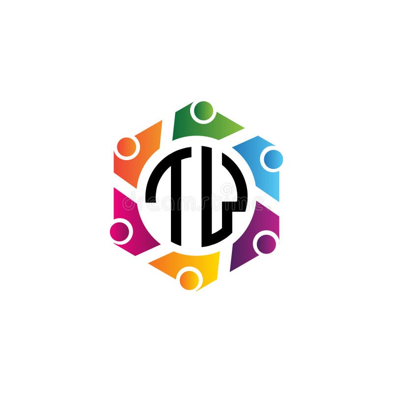 Community Hexagon Initial Letters TW Logo Stock Vector - Illustration ...