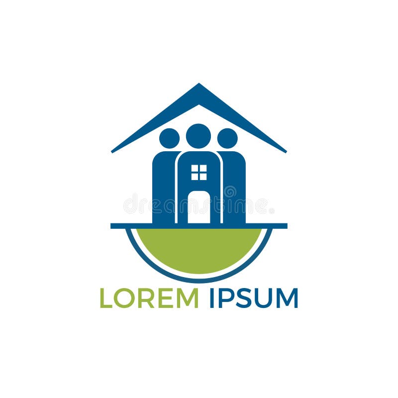 Community Home Logo Design. Stock Vector - Illustration of happiness ...