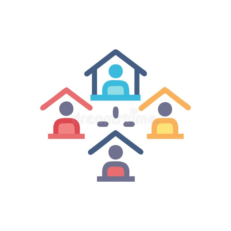 Community Housing Icon for Development Projects Stock Image ...