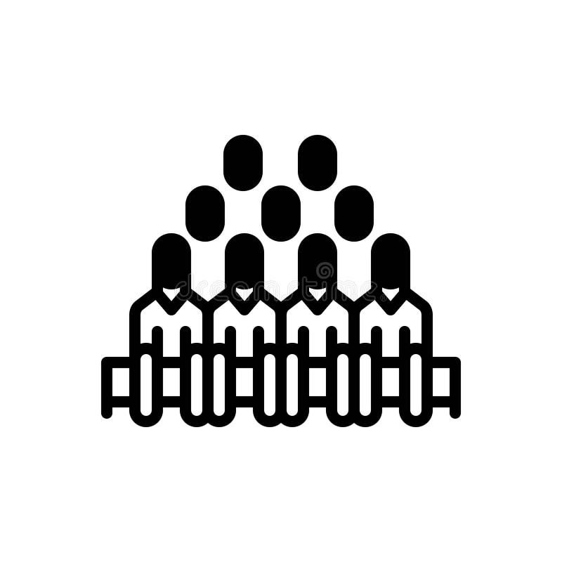 Black Solid Icon for Community, Cluster and Unity Stock Illustration ...