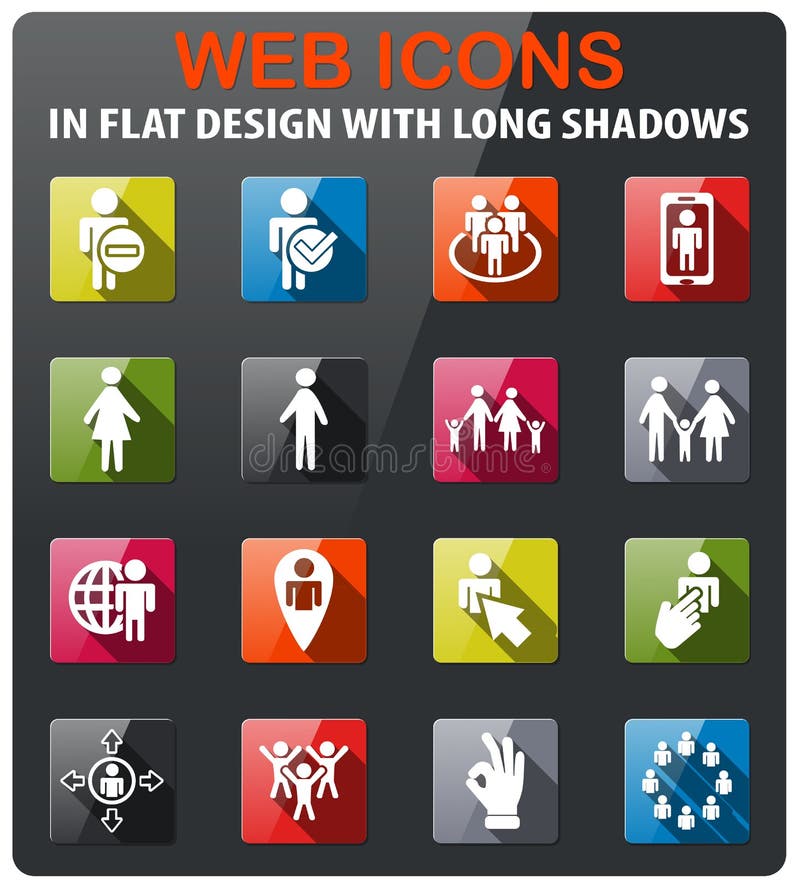 Community icon set stock vector. Illustration of circle - 132500385