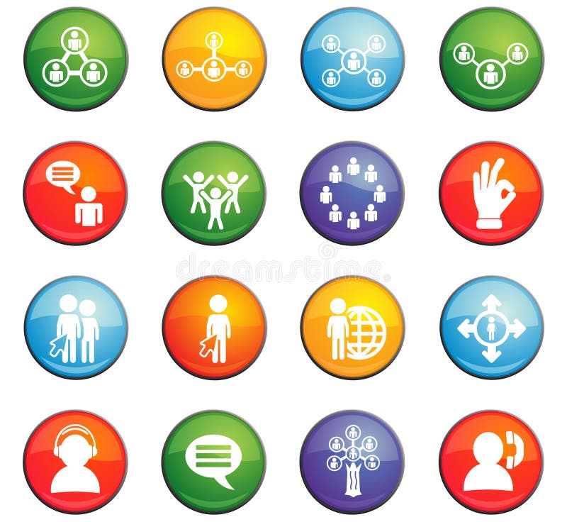 Community icon set stock illustration. Illustration of community - 89189262
