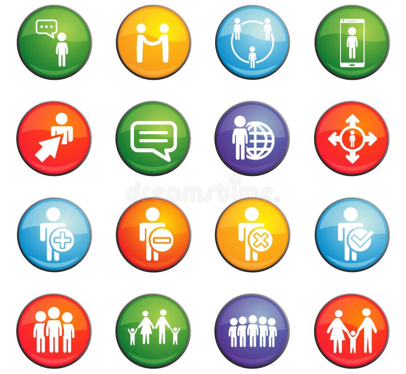 Community icon set stock illustration. Illustration of success - 89189800