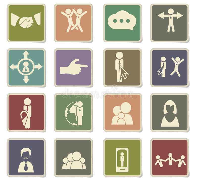 Community icon set stock illustration. Illustration of team - 89848467