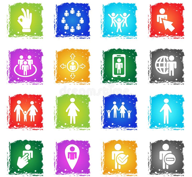 Community icon set stock illustration. Illustration of logo - 88098263