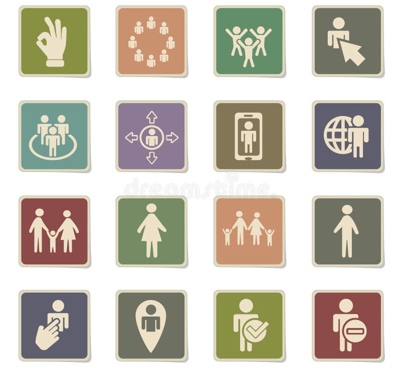 Community icon set stock vector. Illustration of hand - 88066740
