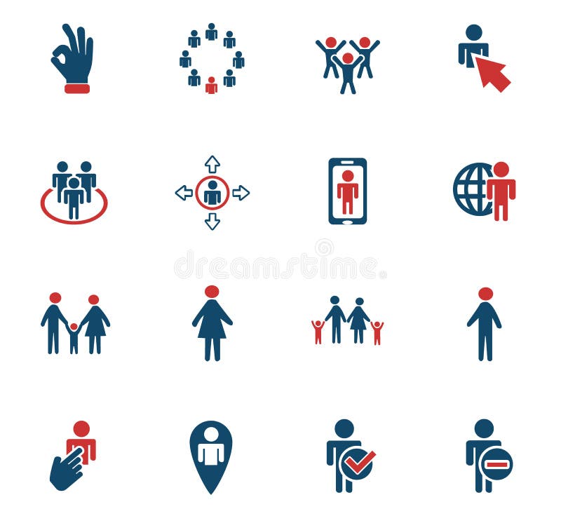 Community icon set stock vector. Illustration of diverse - 88249418