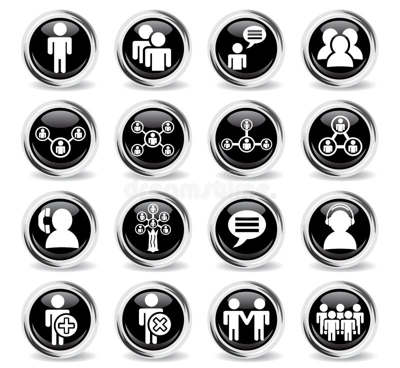 Community icon set stock illustration. Illustration of internet - 88555342