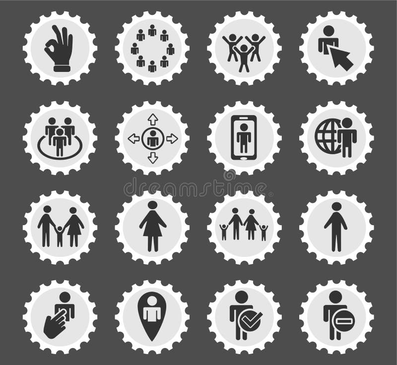 Community icon set stock illustration. Illustration of help - 88751554
