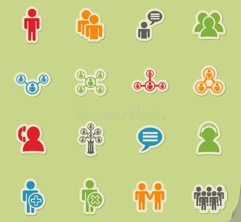 Community icon set stock illustration. Illustration of concept - 88589641