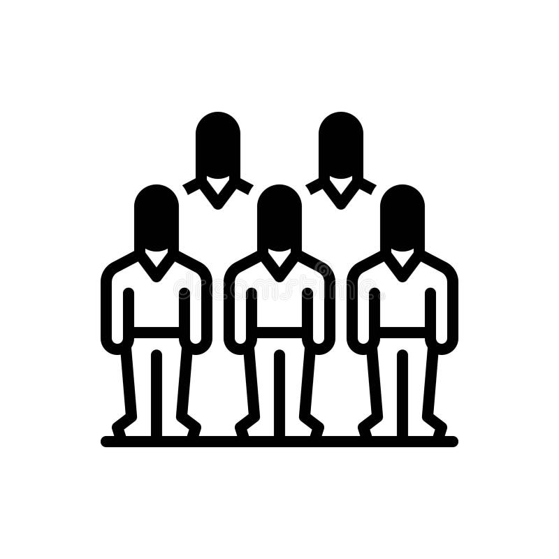 Black Solid Icon for Community, Socializing and Teamwork Stock Vector ...