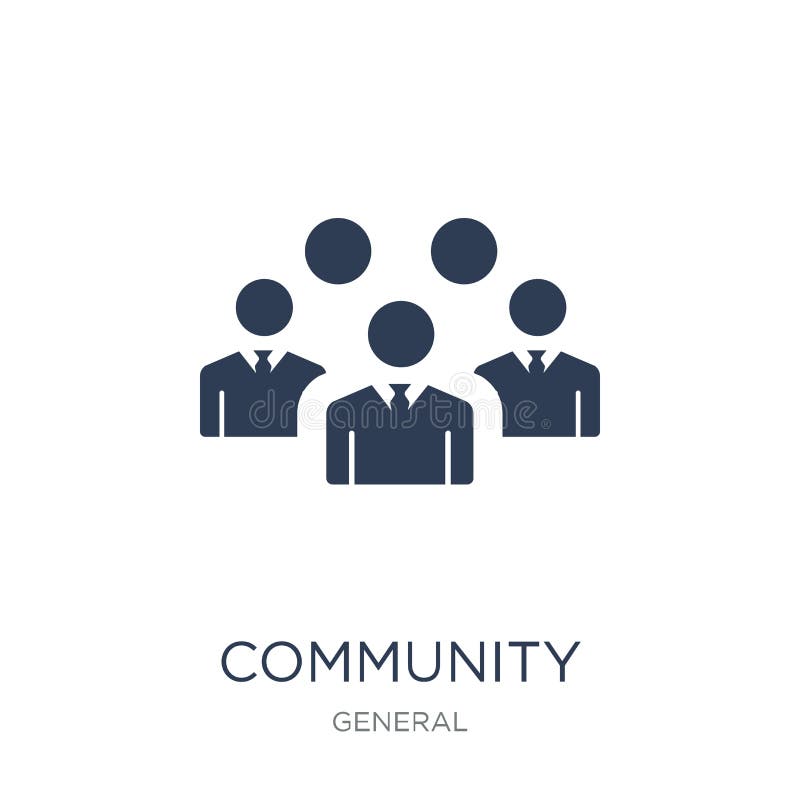 Community Icon. Trendy Flat Vector Community Icon on White Background ...