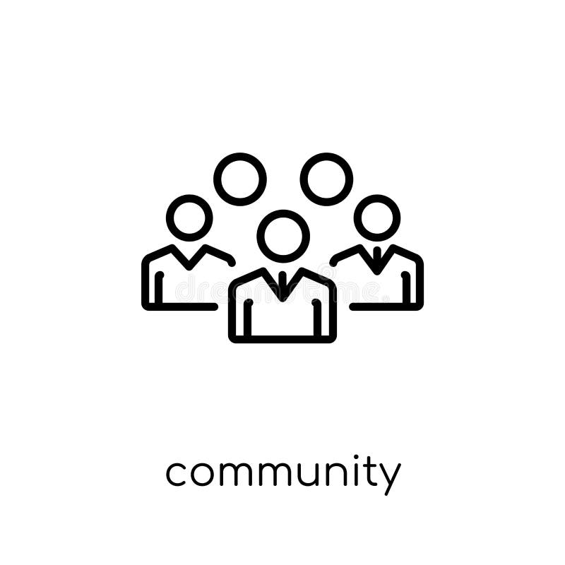 Community Icon. Trendy Modern Flat Linear Vector Community Icon Stock ...