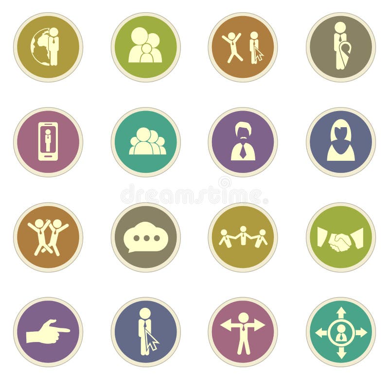 Community icons set stock vector. Illustration of network - 66065459