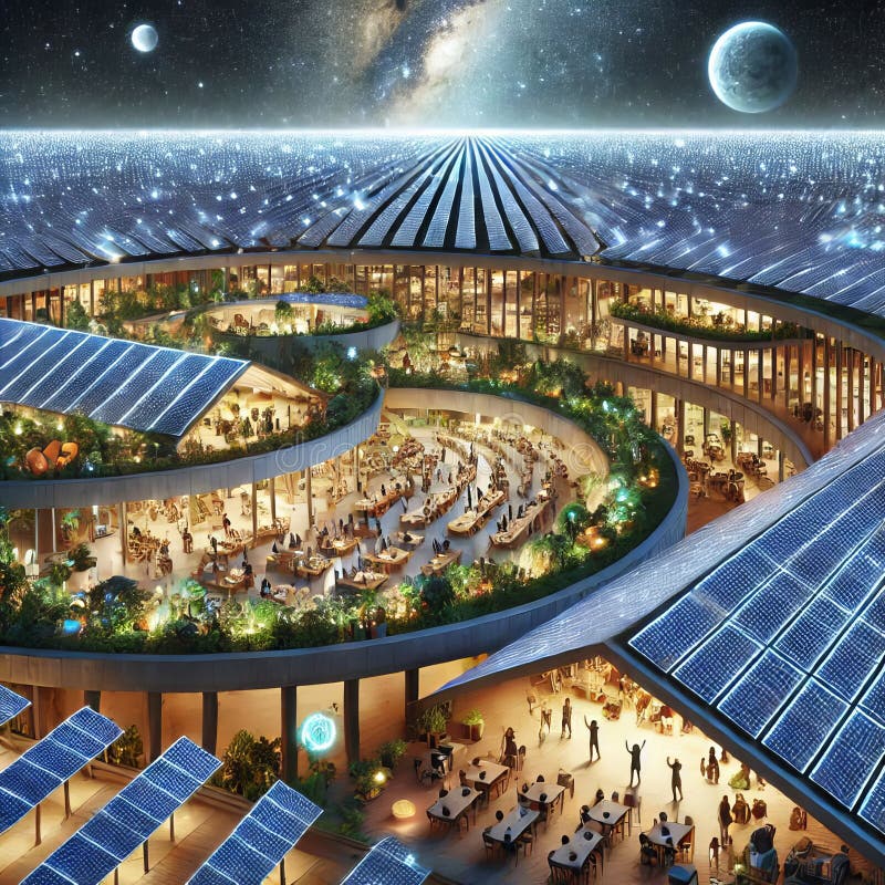 A Community Integrated into a Vast Solar Farm Designed As Both E Stock ...