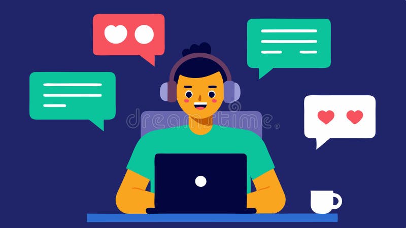 Community Interaction a Gamer Reading Comments from Their Viewers ...