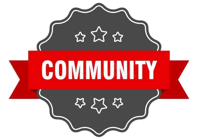 Community label stock vector. Illustration of template - 160024202