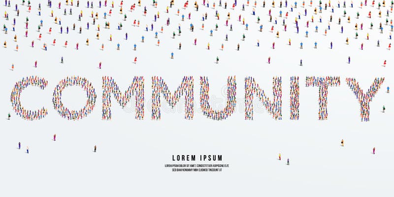 Community. Large Group of People Form To Create Community Stock Vector ...