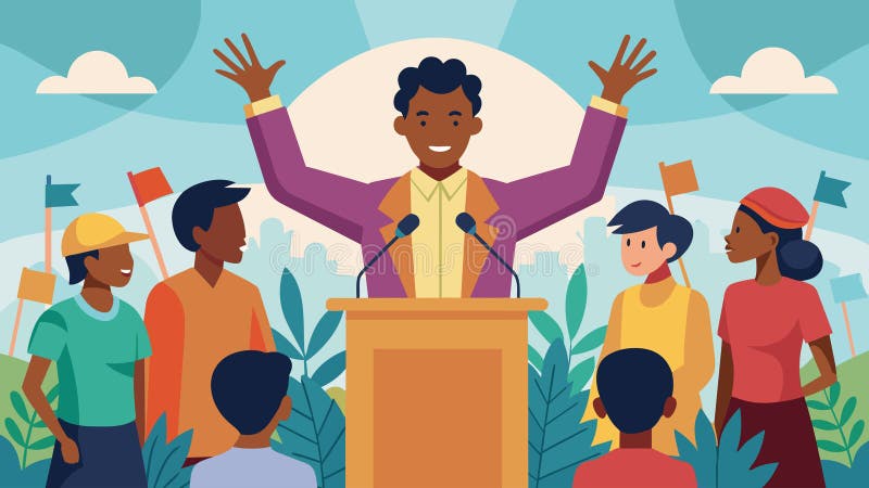 A Community Leader Passionately Expressing Their Thoughts and ...