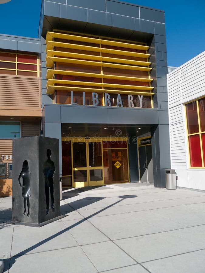 Community Library stock image. Image of upscale, reflection - 45970799