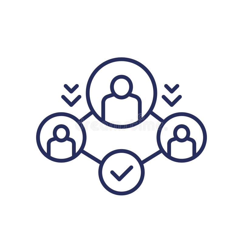 Community Line Vector Icons and Signs. Networking, Sharing, Support ...