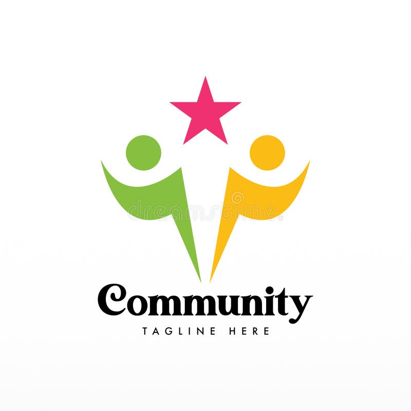 Community Logo Template Icon Illustration Brand Identity Stock Vector ...