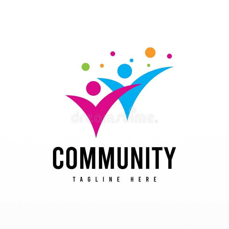 Community Logo Template Icon Illustration Brand Identity Stock Vector ...