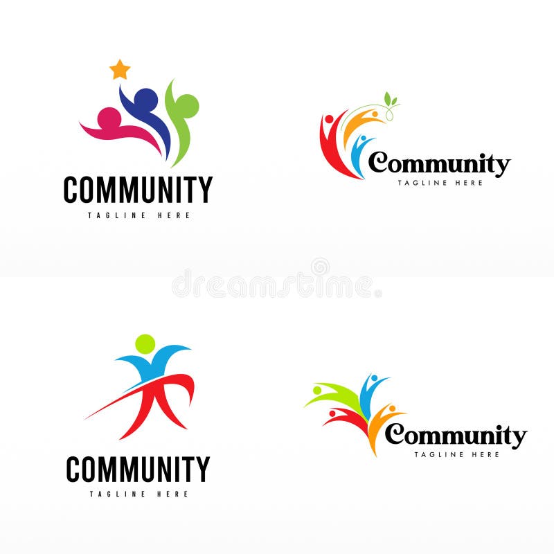 Community Logo Template Icon Illustration Brand Identity Stock Vector ...