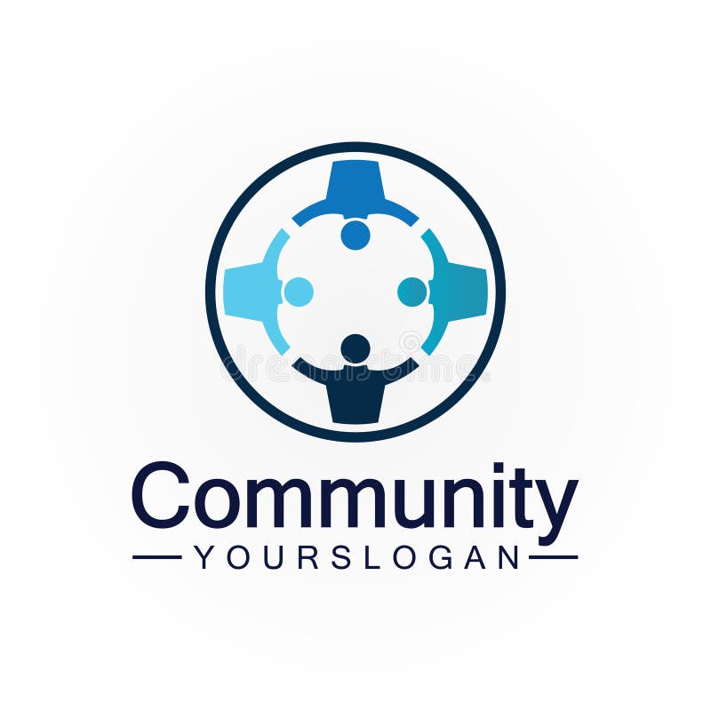Community Logo Design Template for Teams or Groups.network and Social Icon Design Stock Vector ...