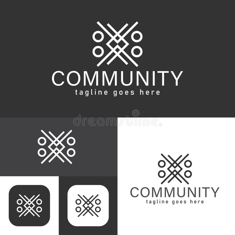 Community Logo.Simple and Creative Icon Style.Modern Minimal. Vector ...