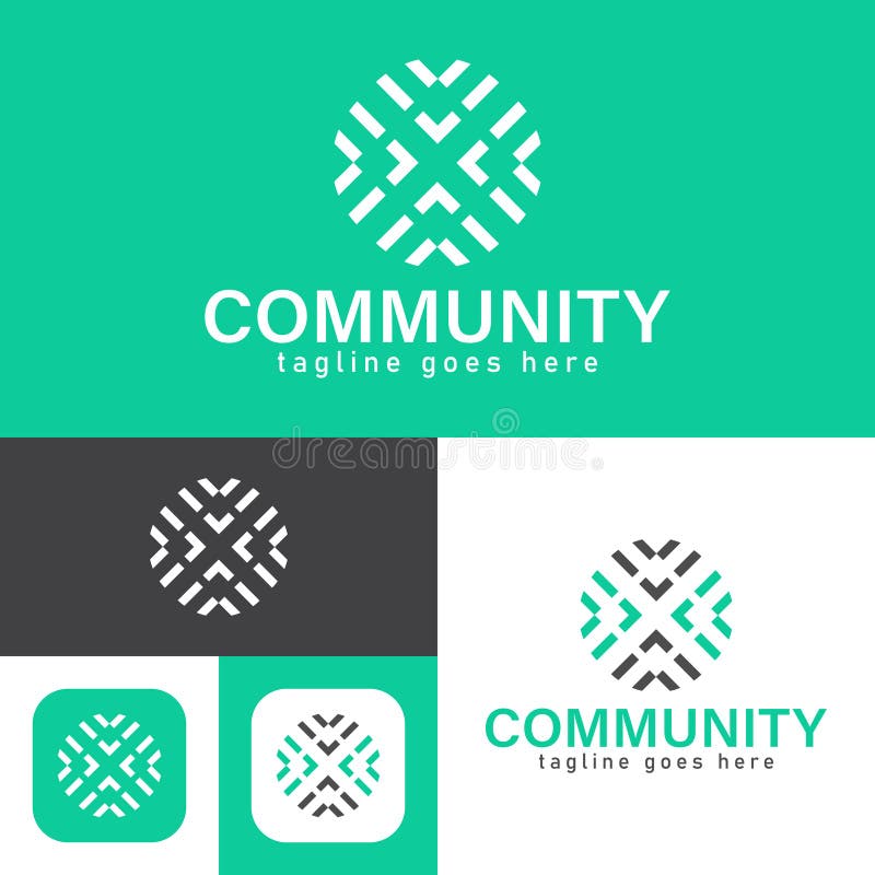 Community Logo.Simple and Creative Icon Style.Modern Minimal Stock ...