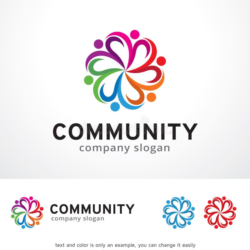 Community Logo Template Icon Illustration Brand Identity Stock Vector ...