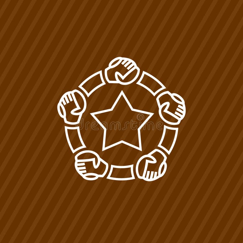 Community Logo Template with Hands Stock Vector - Illustration of ...