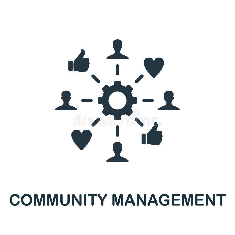 Community Management Icon. Simple Creative Element. Filled Community ...