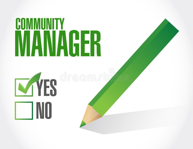 Community Manager Approval Sign Concept Stock Photo - Image of mark ...