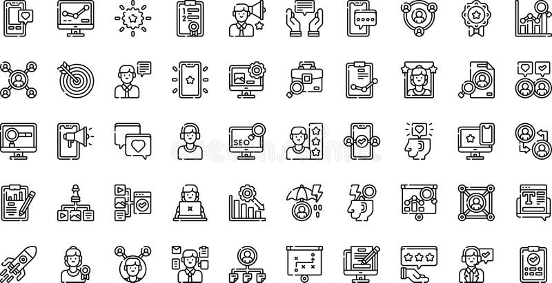 Community Manager Icons High-Quality Vector Icons Collection with ...