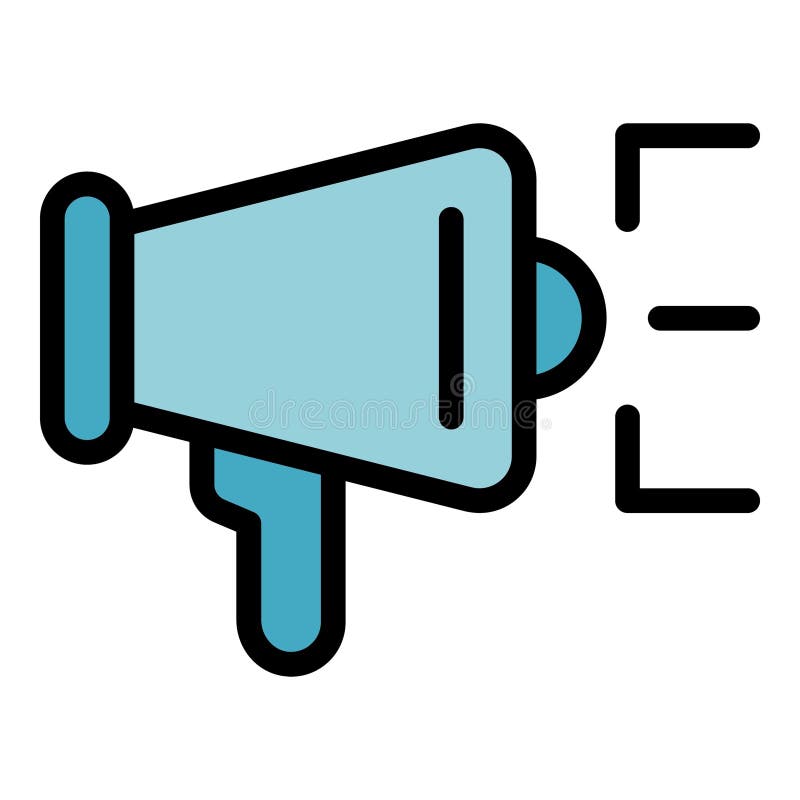 Megaphone Icon in Flat Style Stock Vector - Illustration of message ...