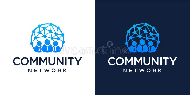 Community Network People Technology Logo Design Stock Vector ...