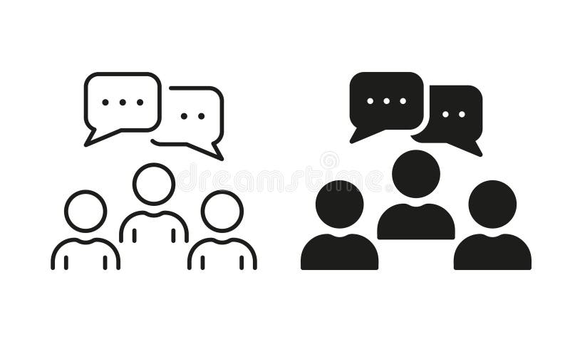 Community and Network Silhouette and Line Icon Set. Union of People ... Community and Network Silhouette and Line Icon Set. Union of People ...