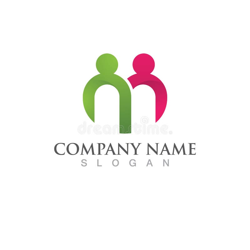 Teamwork and Community Logo Design Vector. Adoption and Social Network ...