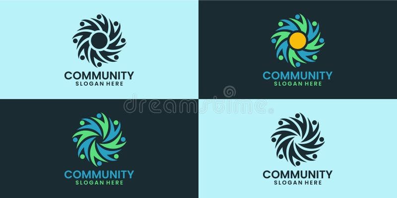 Community People Logo Design Ideas Stock Vector - Illustration of ...